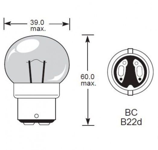 B823: 24 Volt 36W LBC B22D base Bus bulb - Other Bulbs - Incandescent ...