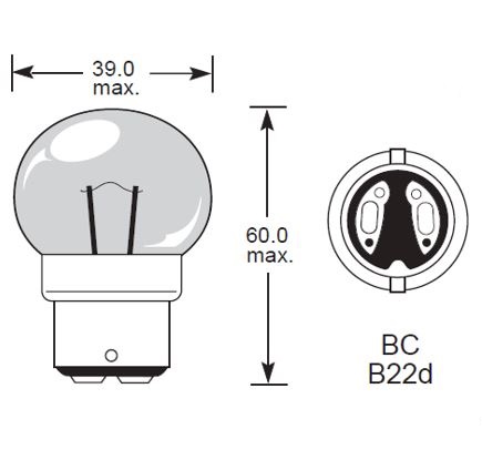 B816: 24 Volt 12W LBC B22D base Bus bulb - Other Bulbs - Incandescent ...